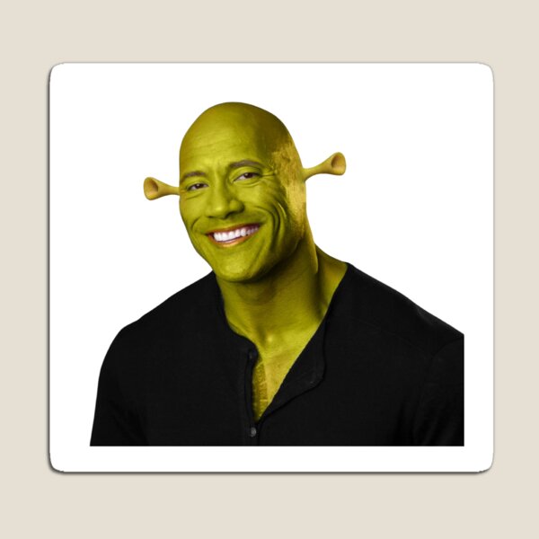 "Shrek - Dwayne "The Rock" Johnson - Work of Art" Magnet for Sale by ...