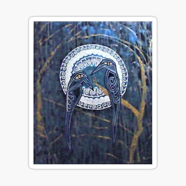 "Raven Moon" Sticker for Sale by bunnycat123 | Redbubble