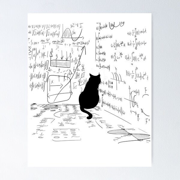 "Cat Math Calculations" Poster for Sale by SassieGabbie | Redbubble