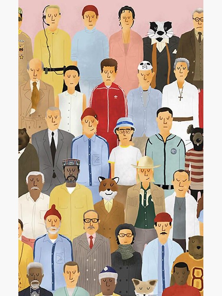"Wes Anderson Cast Art" Poster by tevyerohl | Redbubble