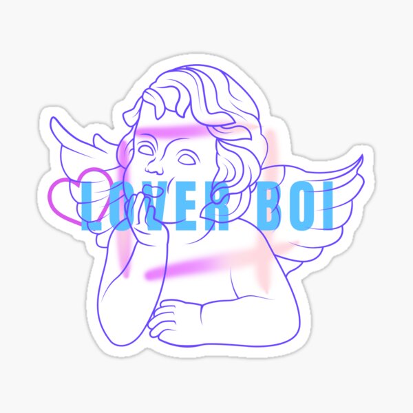 "Lover Boi" Sticker by BedroomFacesGlo | Redbubble