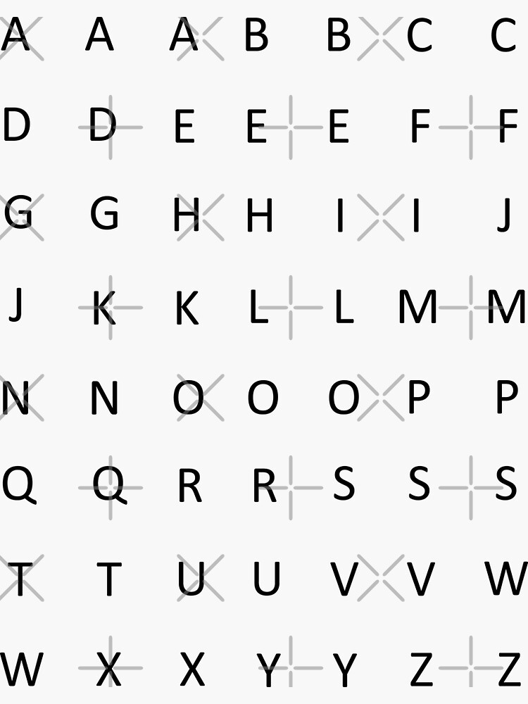 "Alphabet (Capital letters)" Sticker for Sale by REApparelCo | Redbubble