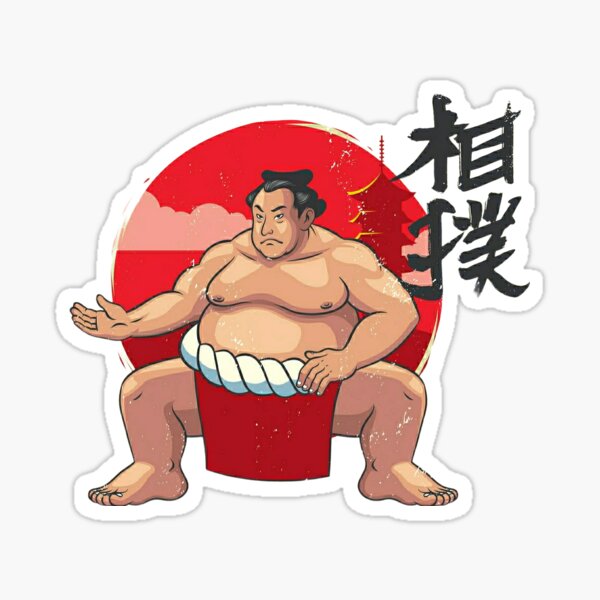 "Japanese sumo sticker" Sticker for Sale by PUNK985 | Redbubble
