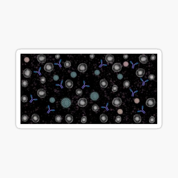 "Immune cells and viruses" Sticker for Sale by Osher-BioArt | Redbubble