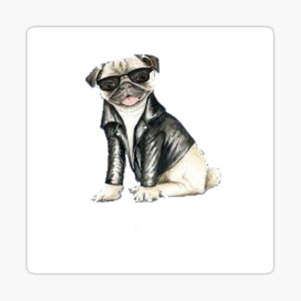 "DOG STILE 3" Sticker for Sale by FunAnimalArt | Redbubble