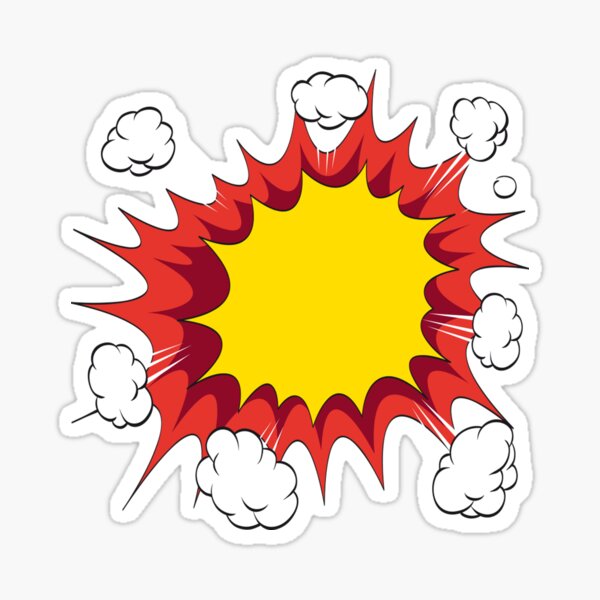 "boom" Sticker by fasocreator | Redbubble