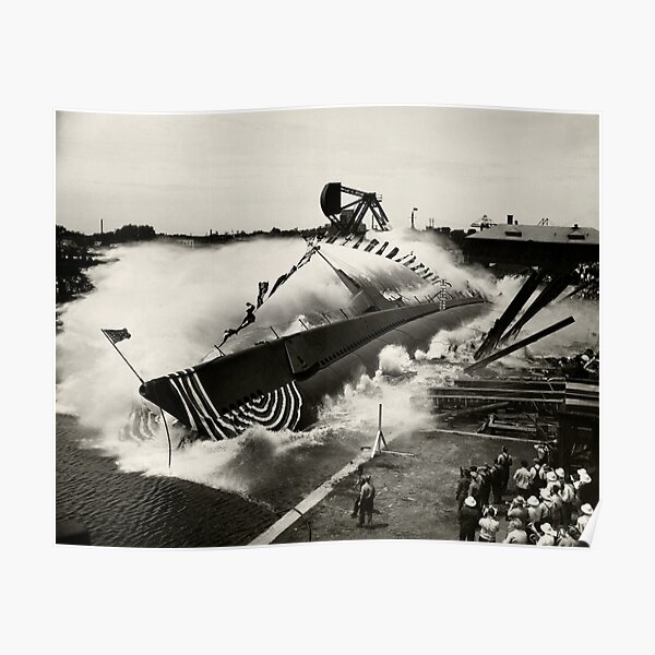 "WWII Submarine USS Rock" Poster for Sale by retrophotoworks | Redbubble