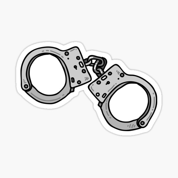 "the handcuffs" Sticker for Sale by Sofarbit | Redbubble