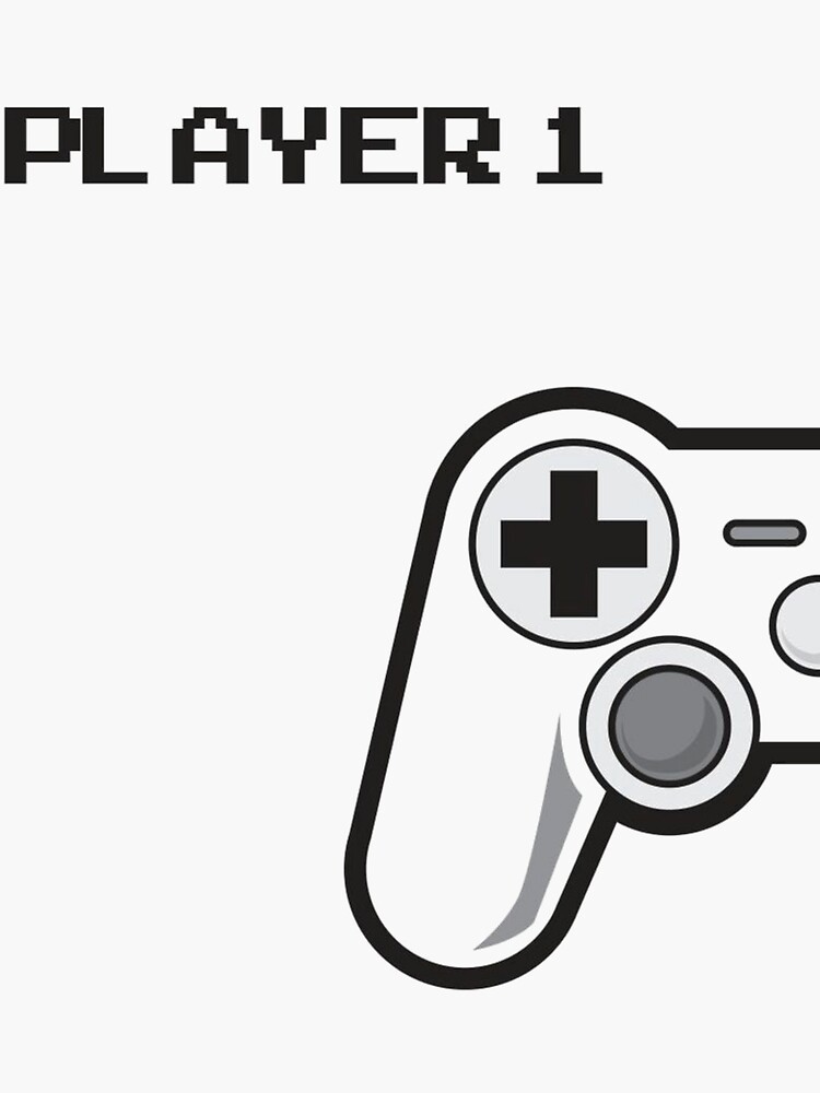 "Player 1" Sticker by GoodVibesEmpire | Redbubble