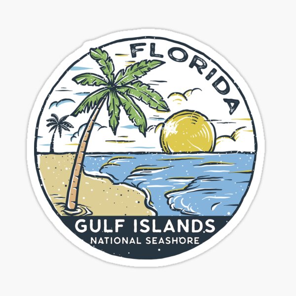 "Gulf Islands National Seashore Florida Vintage" Sticker for Sale by ...
