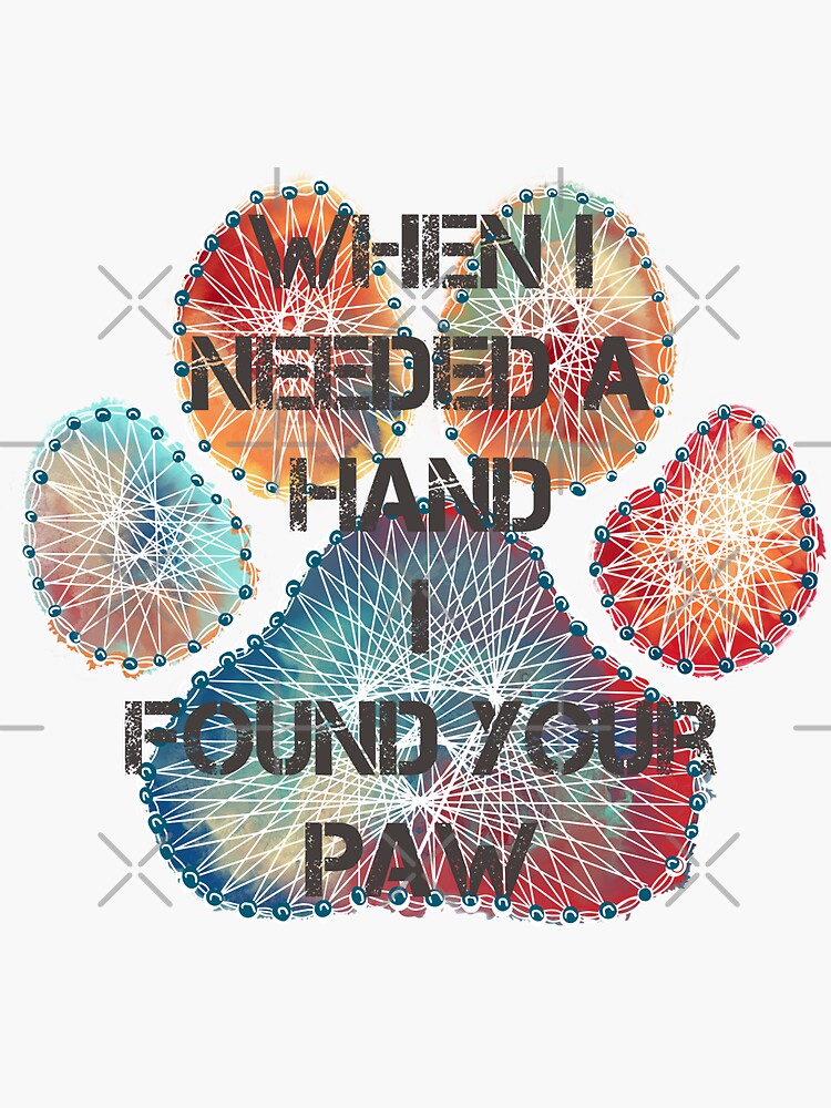 "Paw print, string art, dog/cat, when I needed a hand I found your paw ...