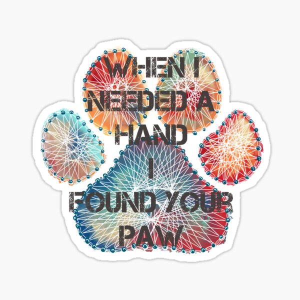 "Paw print, string art, dog/cat, when I needed a hand I found your paw ...