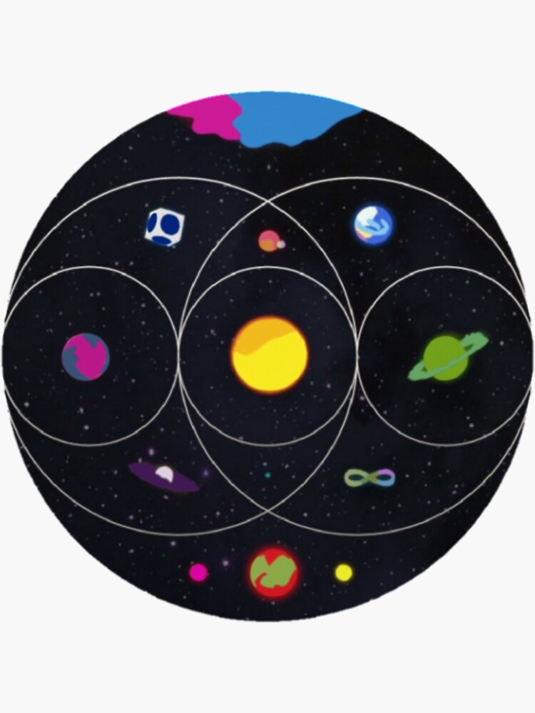 Pegatina «Coldplay music of the spheres diseño del sistema solar ...
