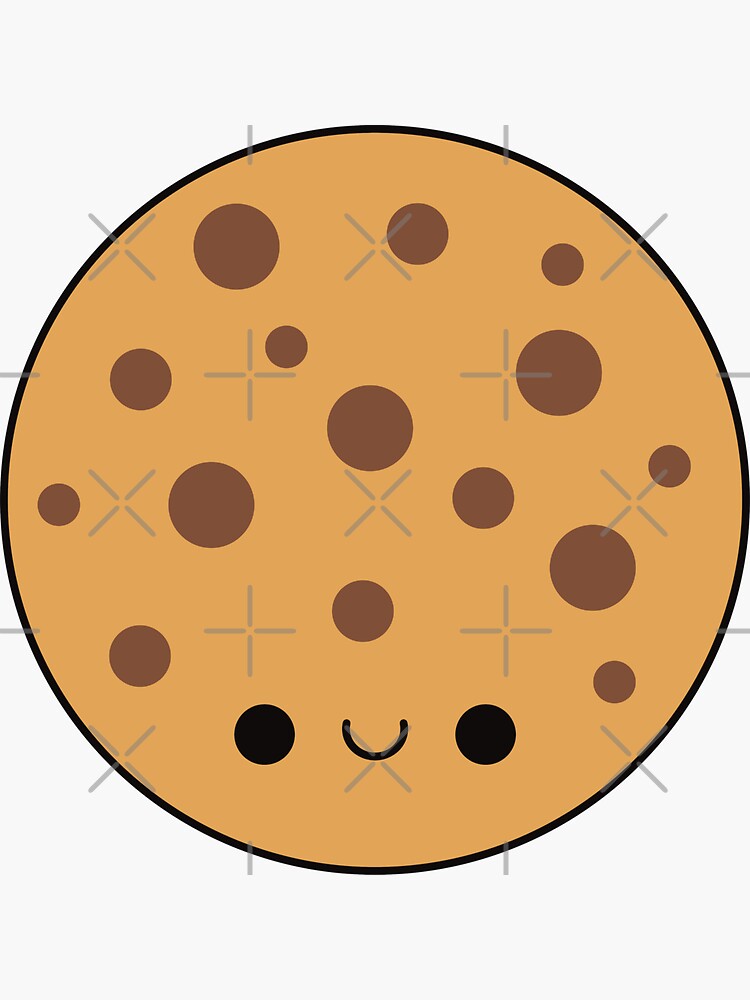 "Cute Kawaii Chocolate Cookie" Sticker by KawaiiByDice | Redbubble