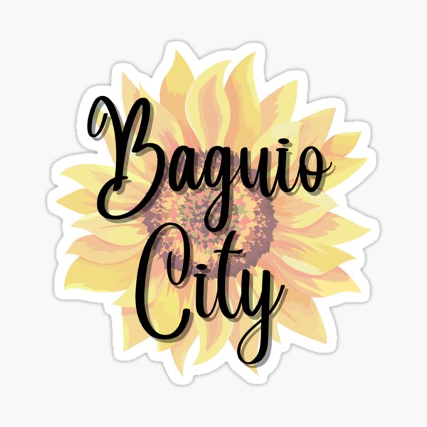 "Baguio City and Suflower" Sticker for Sale by RineJ | Redbubble