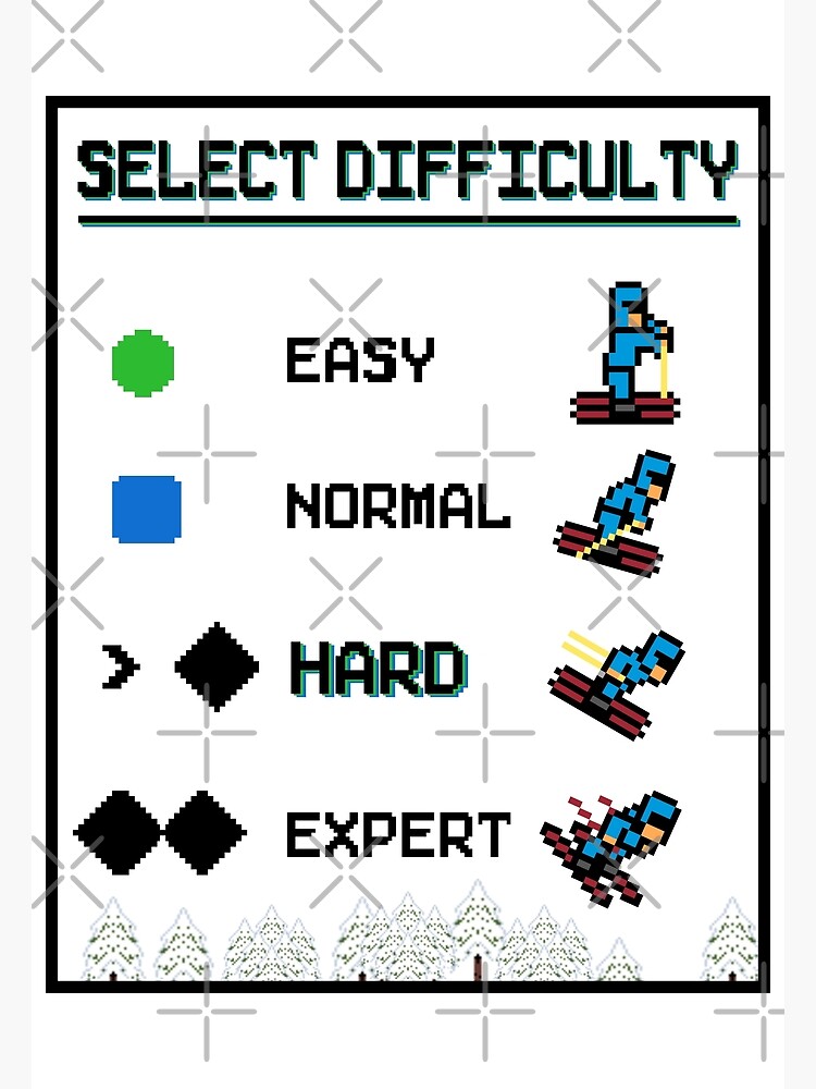 "Ski Pixel Art - Select Difficulty" Poster for Sale by JordanHolmes ...