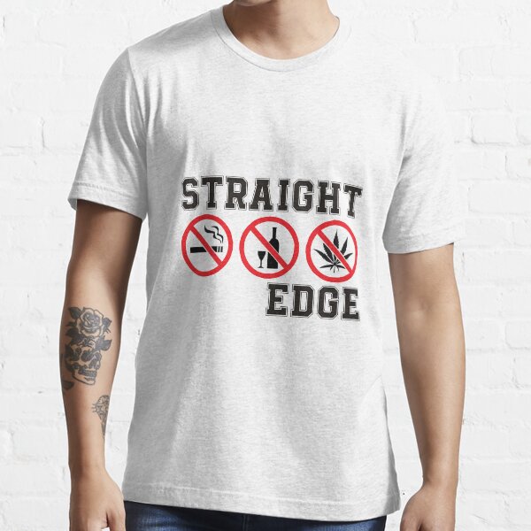 "straight edge" T-shirt for Sale by denoeart | Redbubble