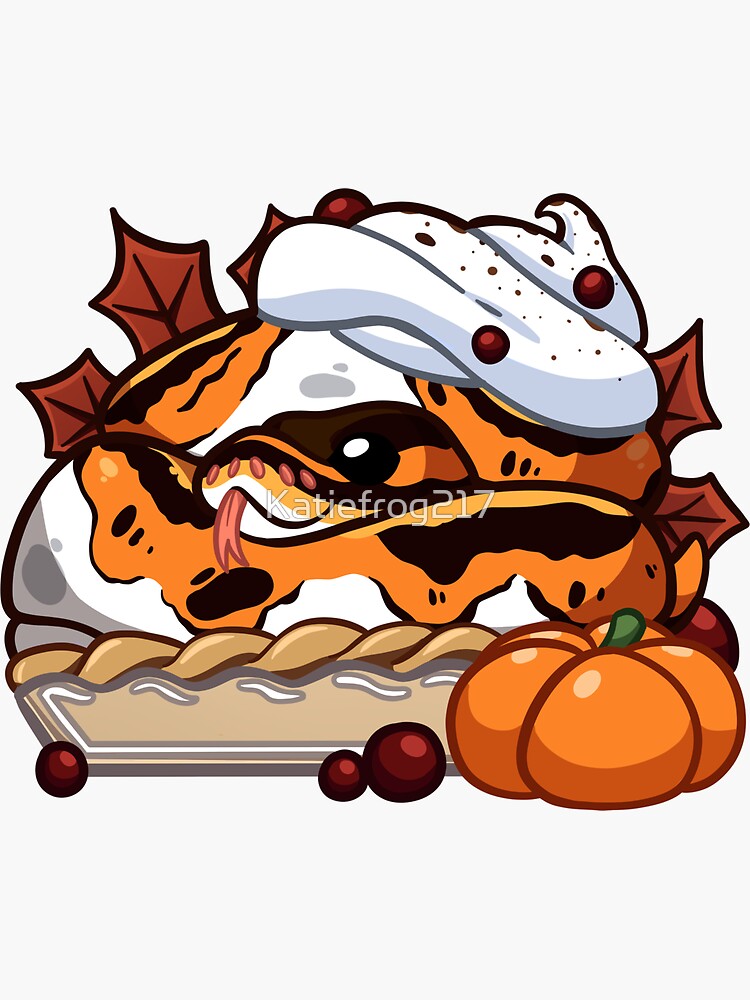 "Pumpkin Pied Ball Python" Sticker for Sale by Katiefrog217 | Redbubble
