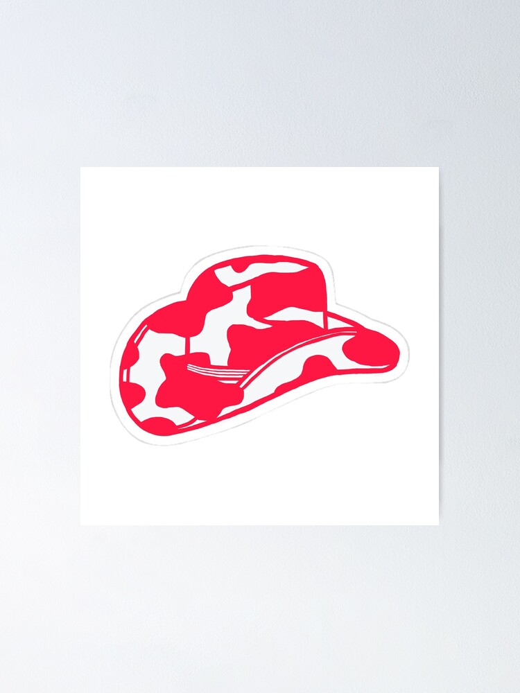 "Pink Cow Print Cowboy Hat" Poster by kaileebreezy21 | Redbubble
