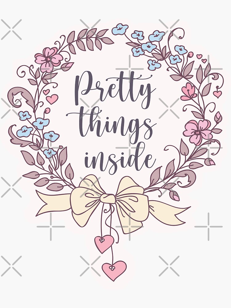 "Pretty Things Inside - Small Business Packaging Label" Sticker for ...