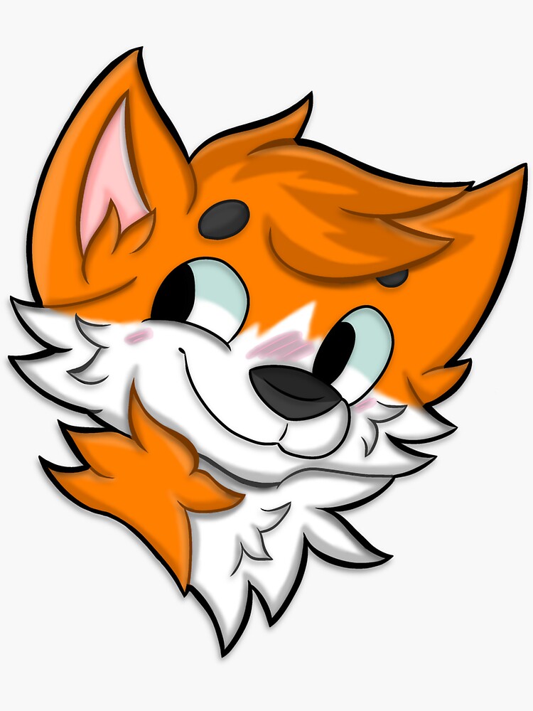 "Furry Fox smirk" Sticker for Sale by KoshieCrafts | Redbubble