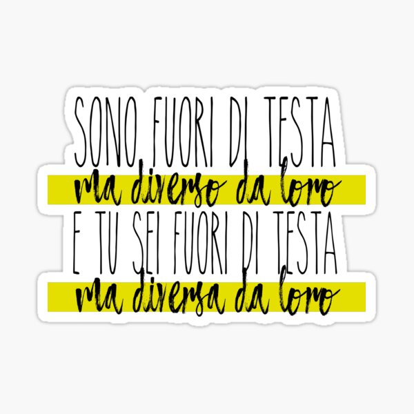 "Maneskin - Sono fuori di testa" Sticker for Sale by smileyna | Redbubble