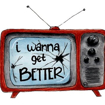 "Bleachers- I Wanna Get Better" Sticker for Sale by mmcallistar | Redbubble