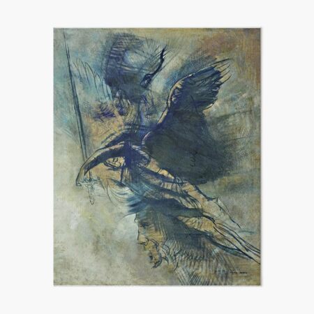 "Odilon Redon, Fighting Angel, around 1900" Art Board Print for Sale by ...