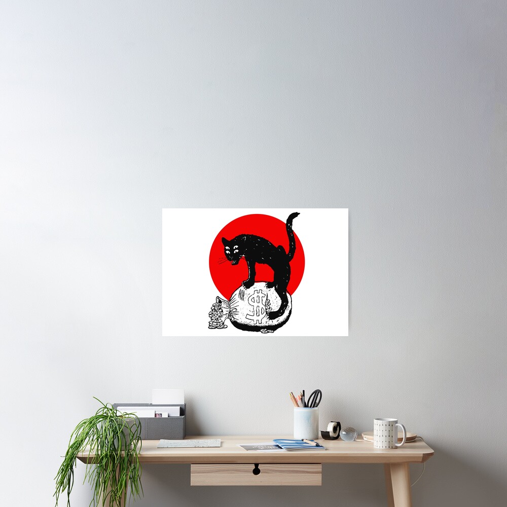 "The Black Cat (Sabo-Tabby)" Poster for Sale by Onacona | Redbubble