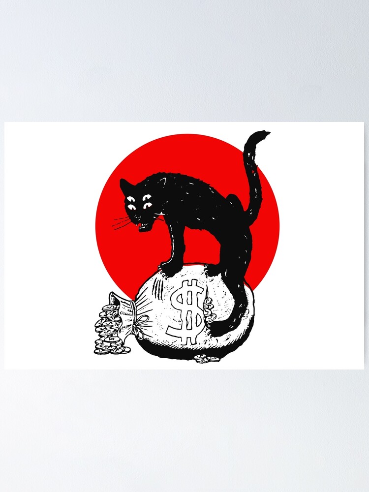 "The Black Cat (Sabo-Tabby)" Poster for Sale by Onacona | Redbubble