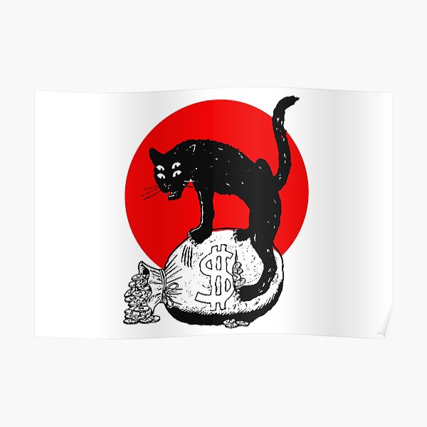 "The Black Cat (Sabo-Tabby)" Poster for Sale by Onacona | Redbubble