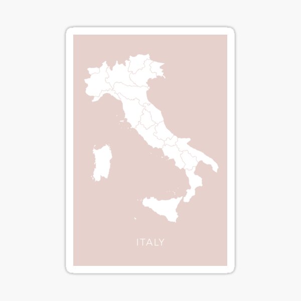 "Map of Italy" Sticker for Sale by By-Danni-Marie | Redbubble