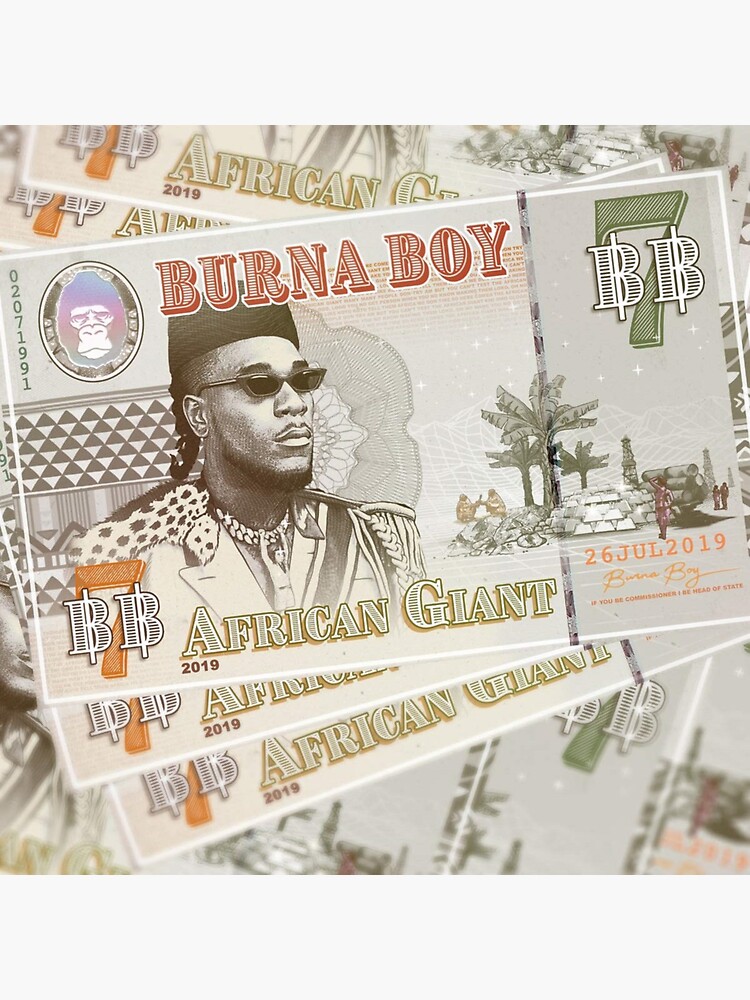 "Burna Boy African Giant" Sticker by crossroad9507 | Redbubble