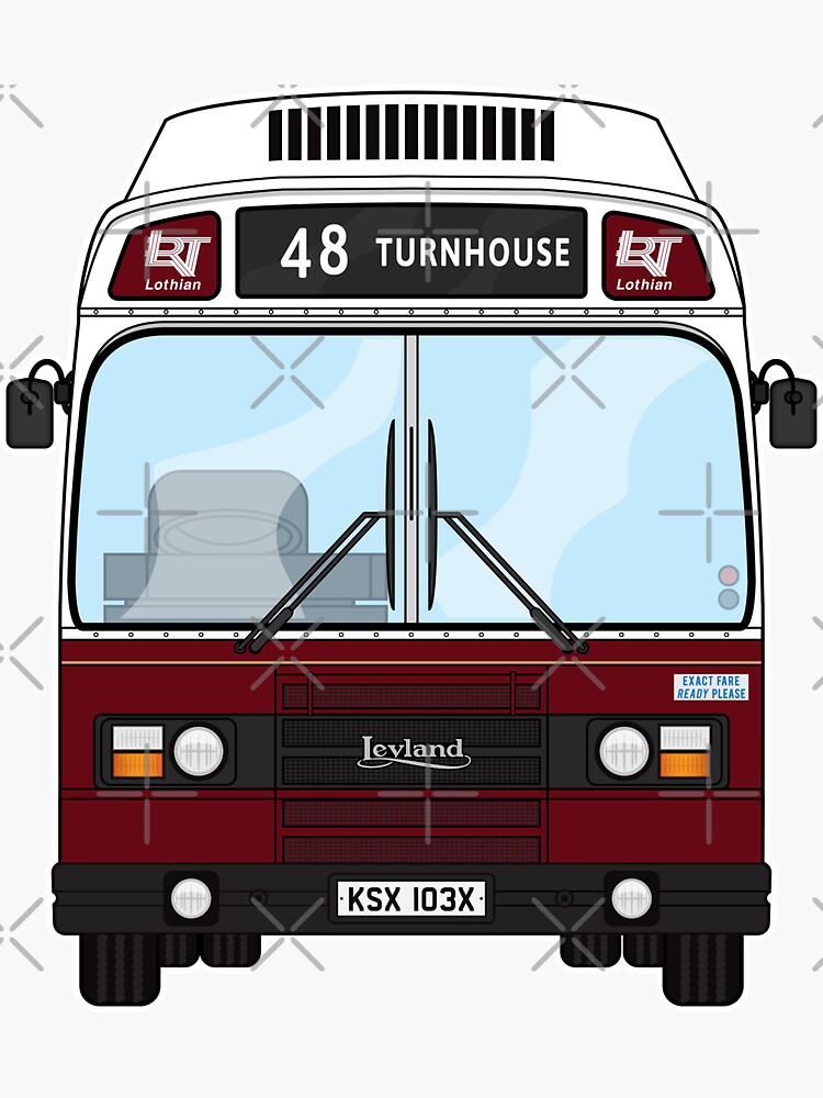 "Leyland National mk2 Bus Lothian, Edinburgh Scotland 80s 90s" Sticker ...