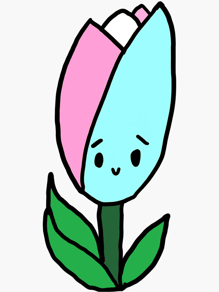 "Nervous Trans tulip" Sticker by Villi-variance | Redbubble