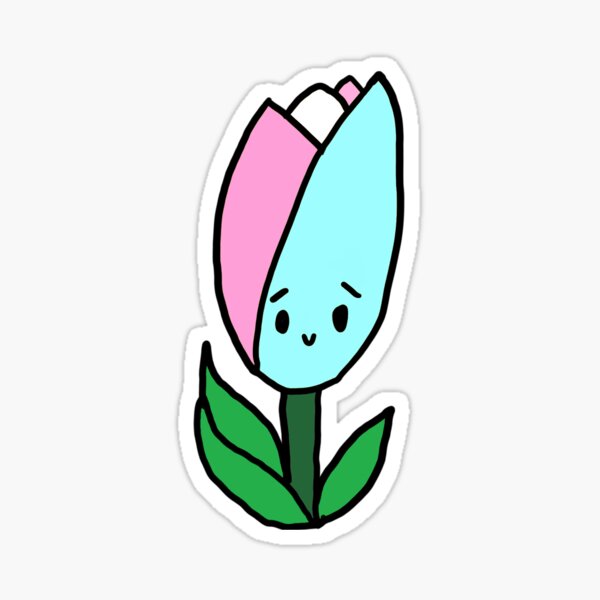 "Nervous Trans tulip" Sticker by Villi-variance | Redbubble