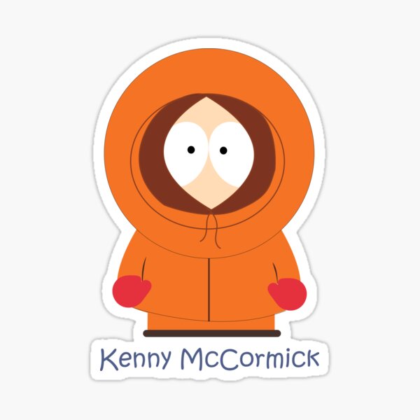 "Kenny McCormick - South Park" Sticker for Sale by MOON--STONE | Redbubble