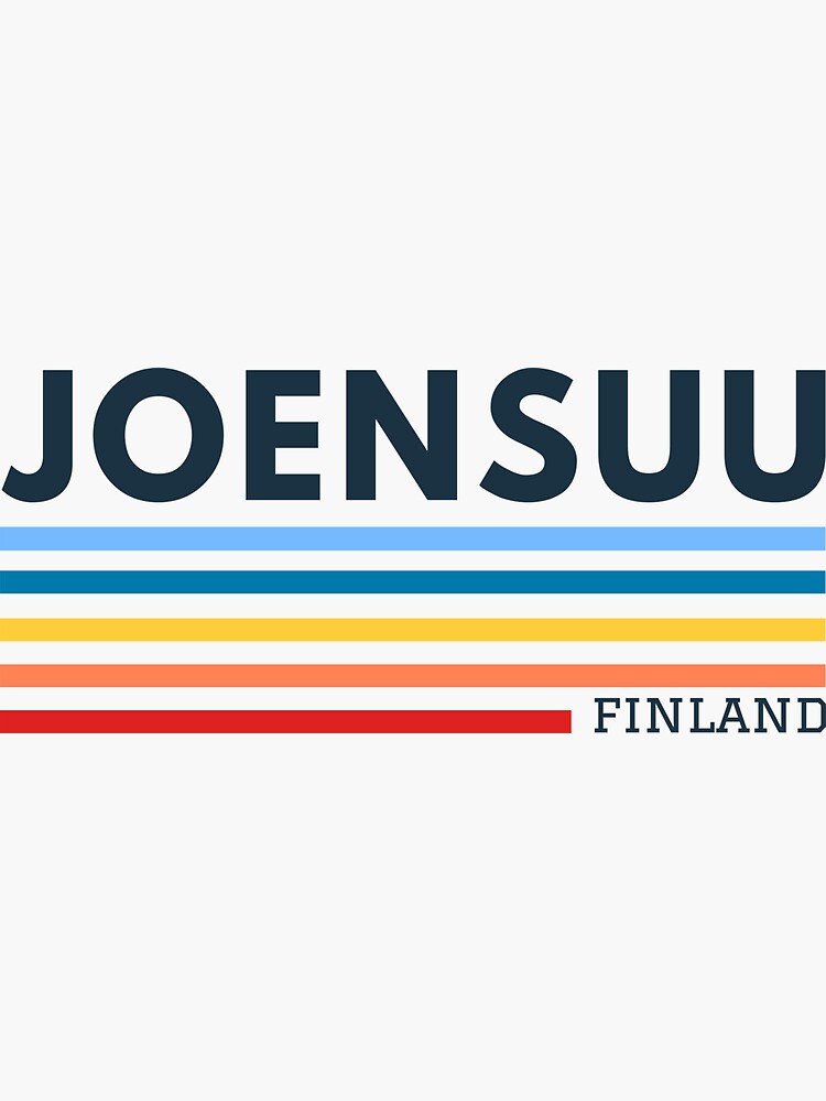 "Joensuu Finland" Sticker by europelines | Redbubble