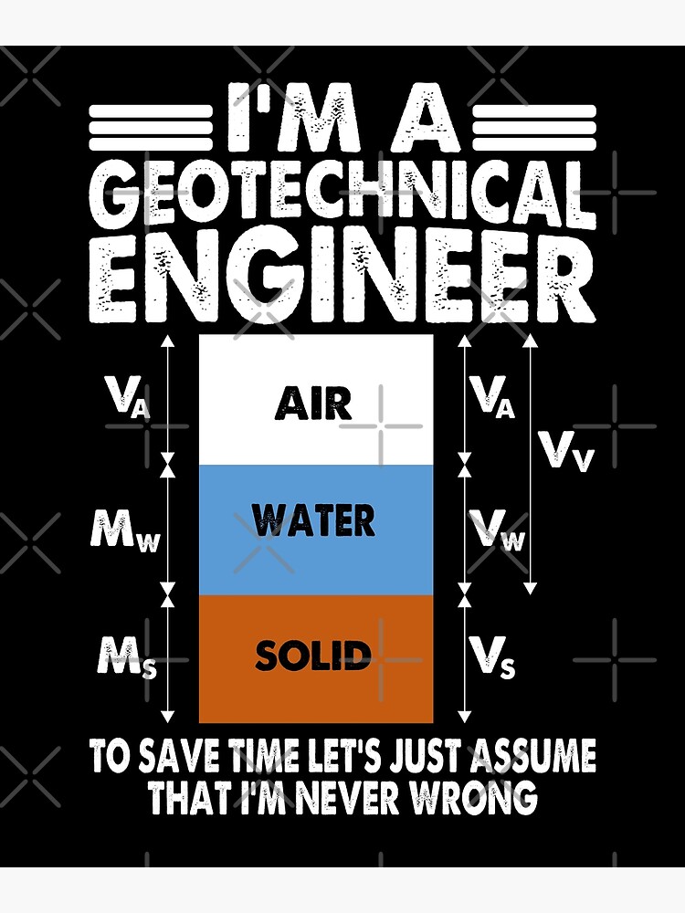 "Civil Engineering Soil Mechanics Funny Geotechnical Engineer" Poster ...
