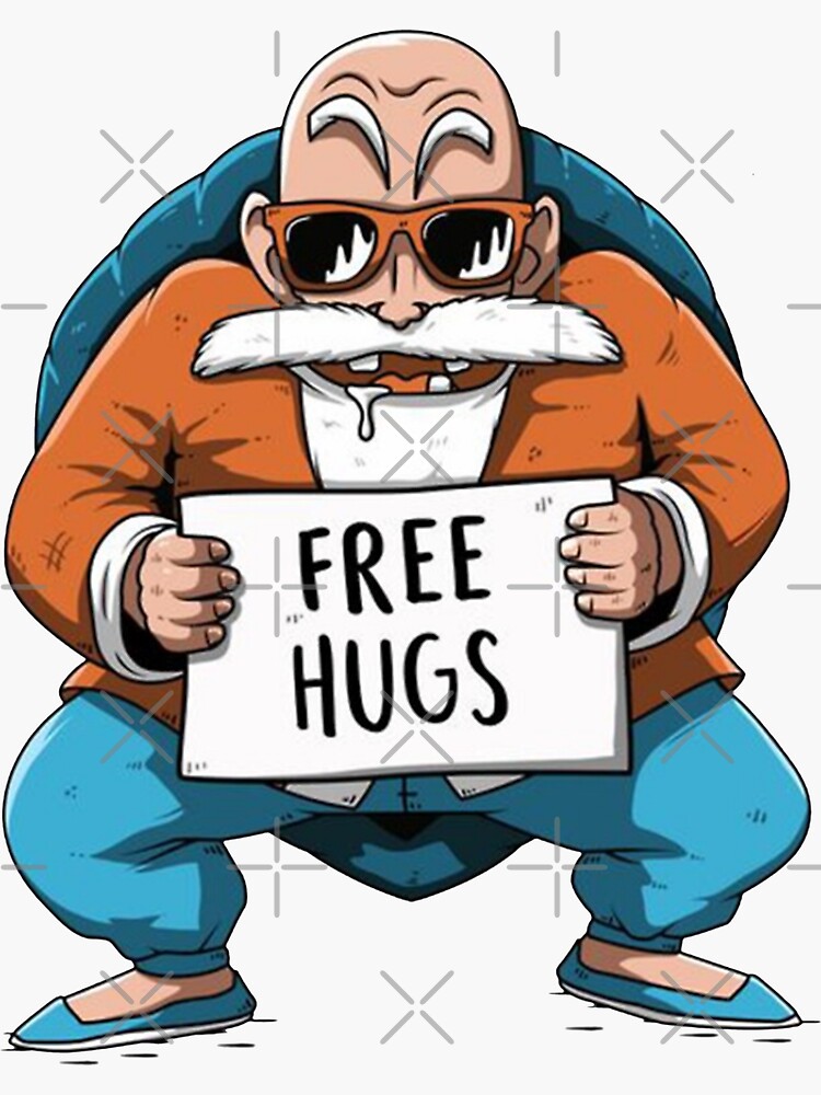 "Dragonball Z - Free Hugs Master RoShi" Sticker by SkyRed233 | Redbubble