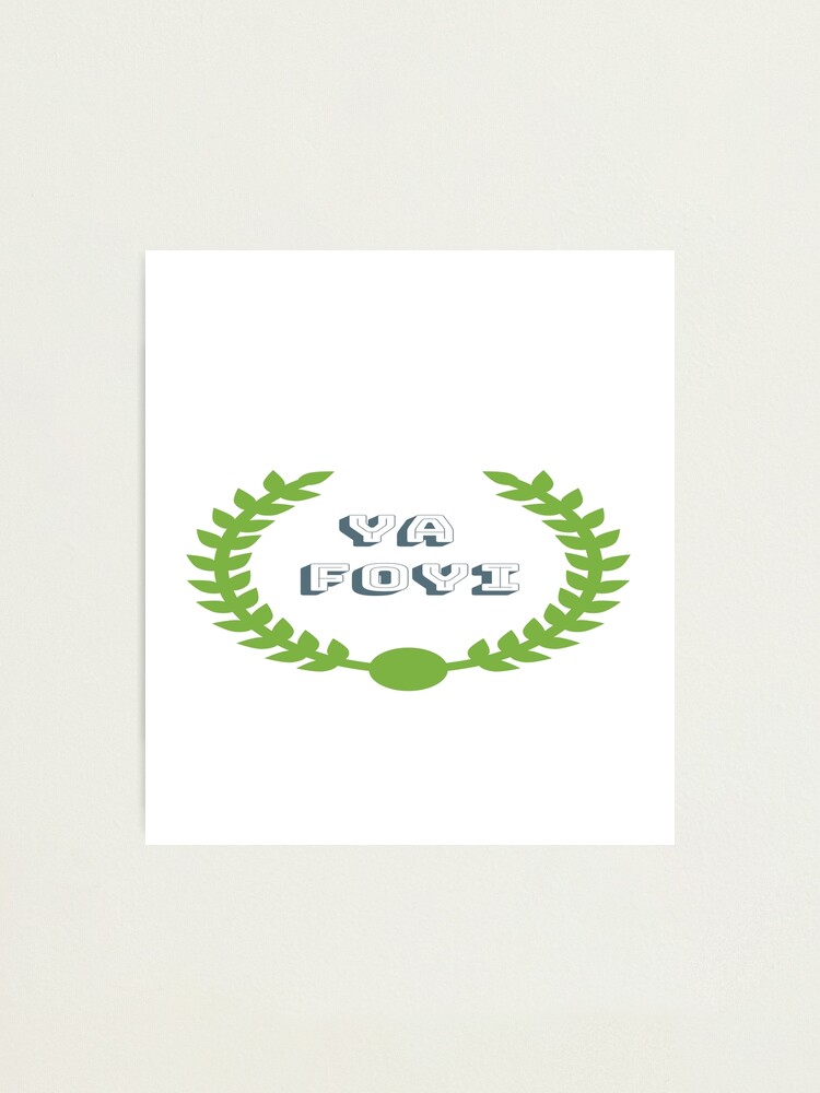 Lámina fotográfica «DISEÑO YA FOYI QUE SIGNIFICA QUE TODO VA BIEN EN ...