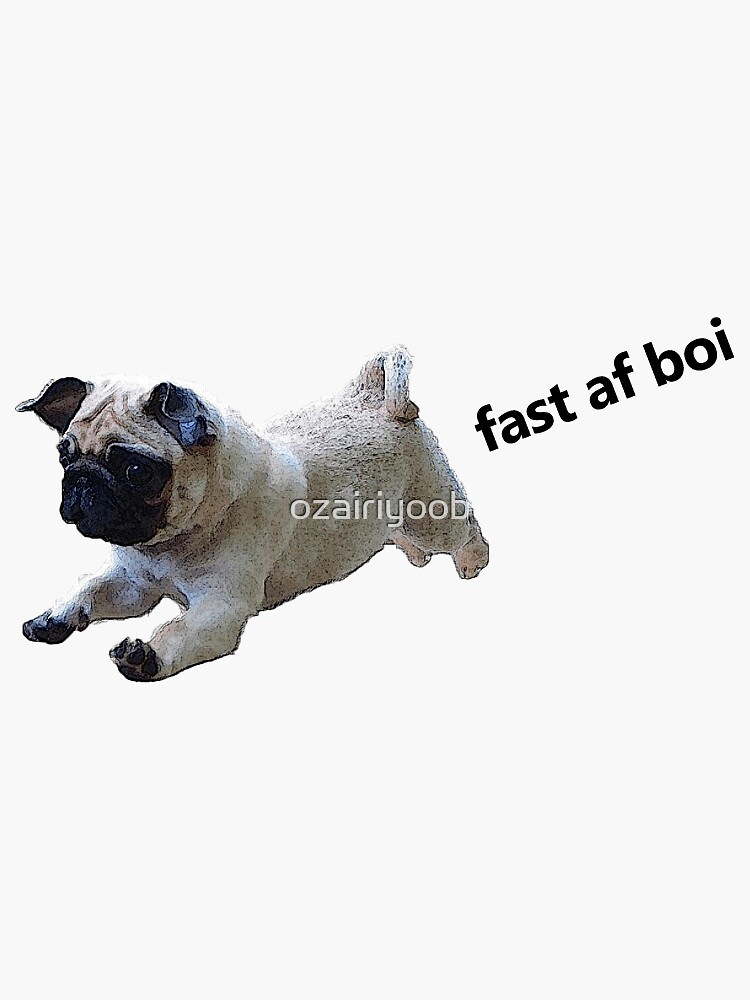 "fast af boi" Sticker for Sale by ozairiyoob | Redbubble