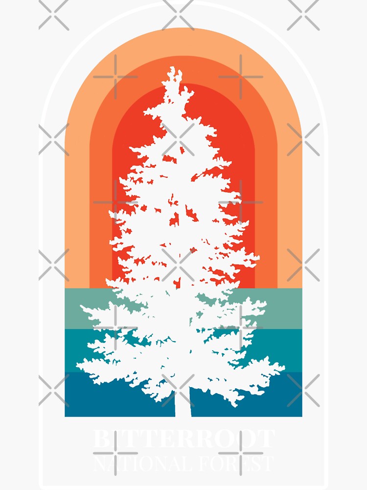 "Bitterroot National Forest Nature Hiking Outdoors" Sticker for Sale by ...