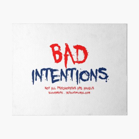 "Bad Intentions by Bloodwork Designs - Red with a Splash of Color" Art ...