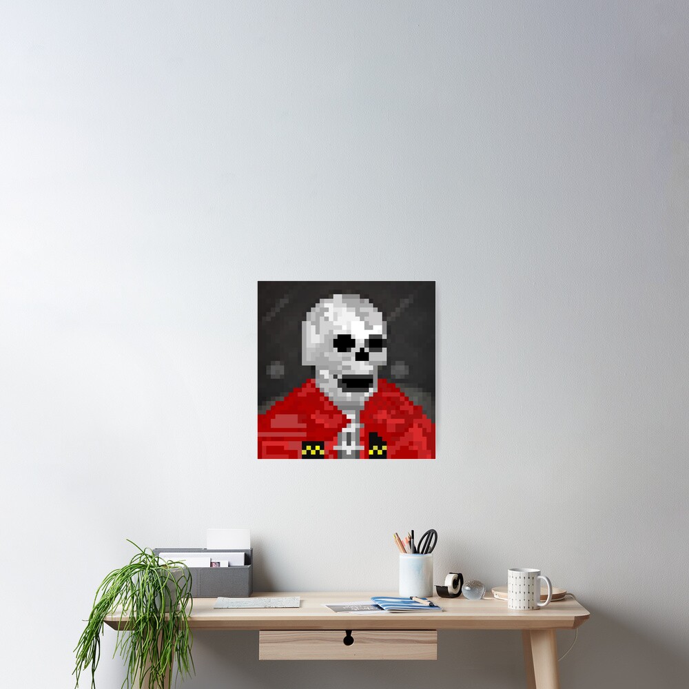 "8-Bit Skeleton" Poster for Sale by MahaVide | Redbubble