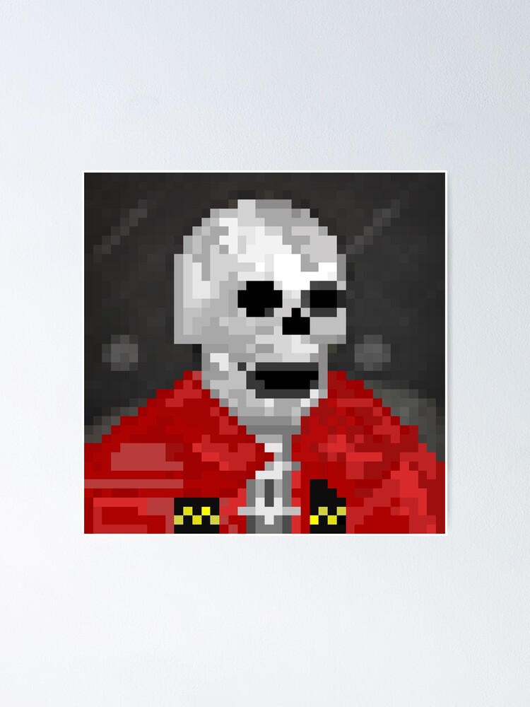 "8-Bit Skeleton" Poster for Sale by MahaVide | Redbubble