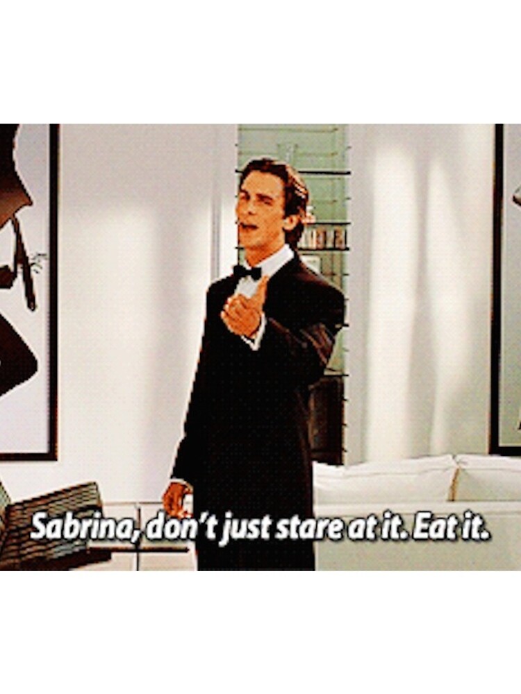 "American Psycho - Jason Bateman tells Sabrina to "eat it"" iPhone Case ...