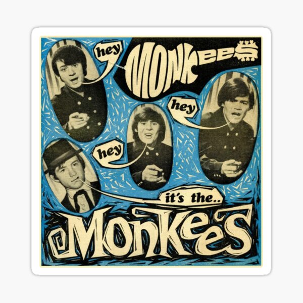 "Monkees" Sticker for Sale by whatchagondo | Redbubble