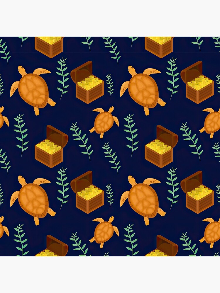 "Gold Turtle Treasure Chest " Poster for Sale by AlysaWithArt | Redbubble
