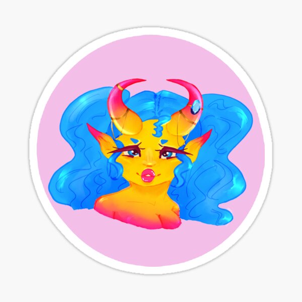 "Pansexual Demon" Sticker by JuliaMay777 | Redbubble